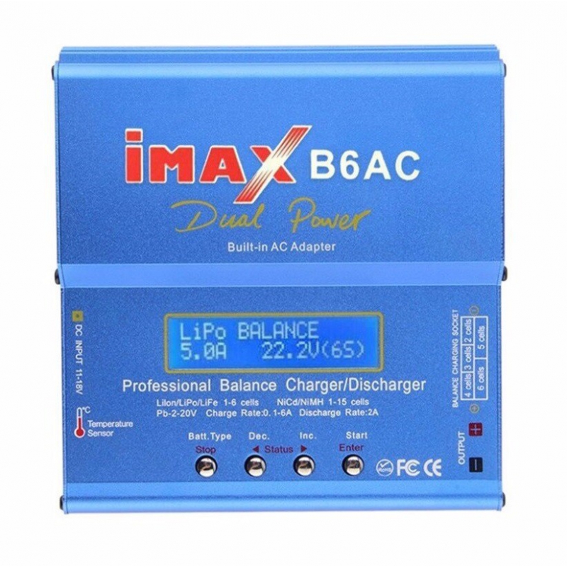 خرید شارژر- دشارژر باتری IMAX 80W مدل B6AC دارای نمایشگر و پورت بالانس ...